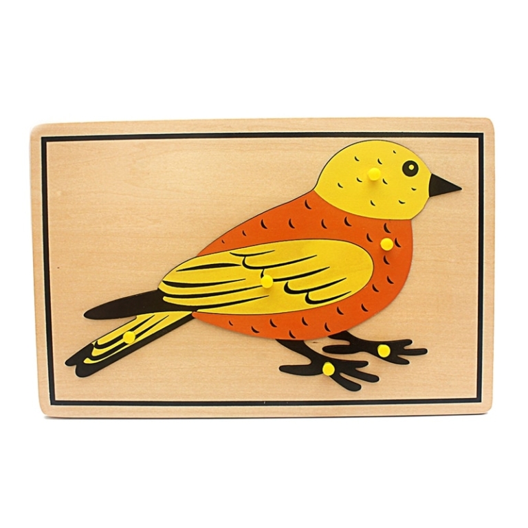 Baby Toy Kids Montessori Cartoon Animal Bird Puzzles for Children Wood ...